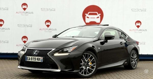 Black Lexus RC 300h 2016 in Taurage, with an engine capacity of 2.49 L and mileage of 148 thousand km for 17500 €, photo 7 on AUTOMOTO.COM.LV