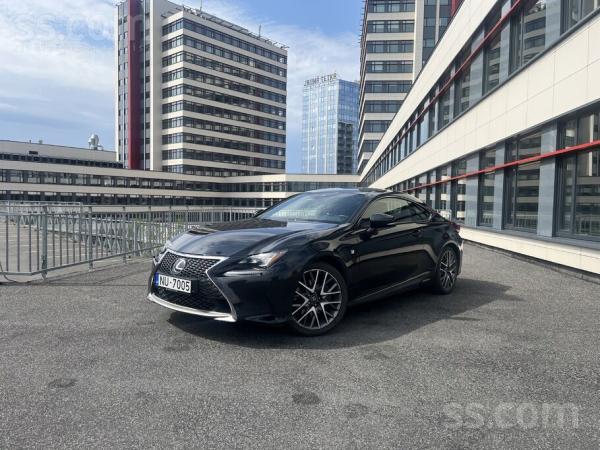 Black Lexus RC 2017 in Riga, with an engine capacity of 2.50 L and mileage of 78 thousand km for 24800 €, photo 1 on AUTOMOTO.COM.LV