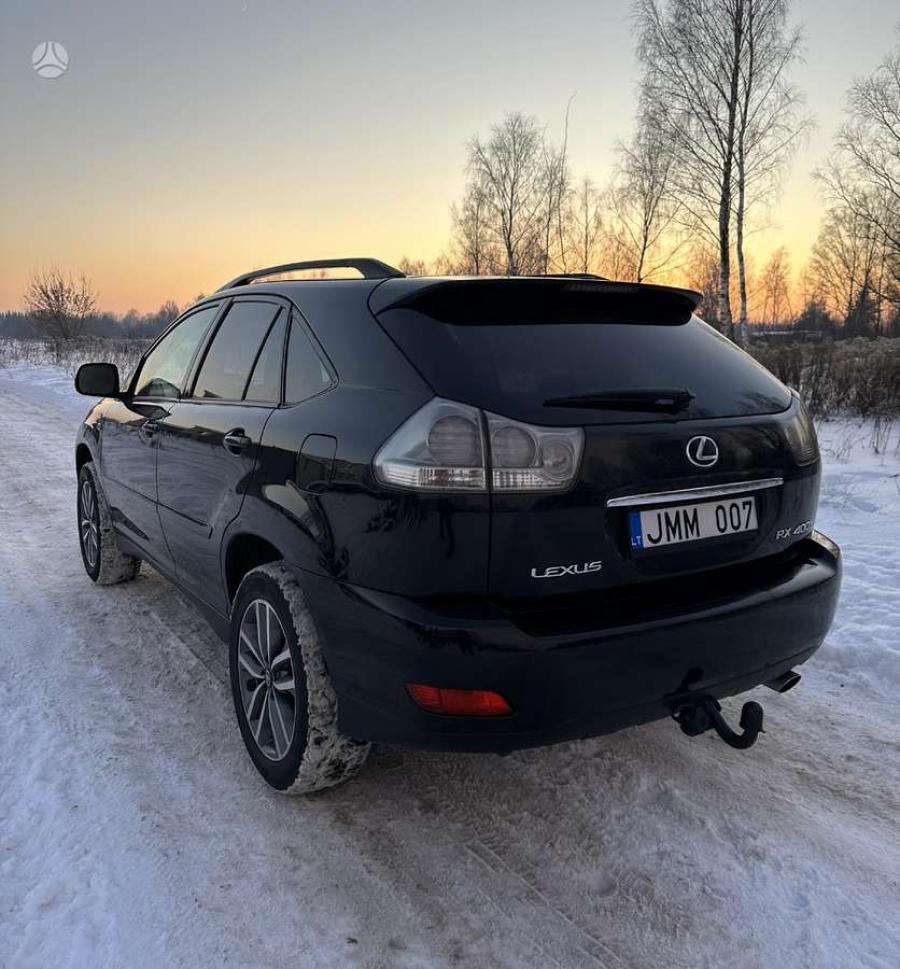 Black Lexus RX 400h 2006 in Vilnius, with an engine capacity of 3.30 L and mileage of 316 thousand km for 5000 €, photo 7 on AUTOMOTO.COM.LV