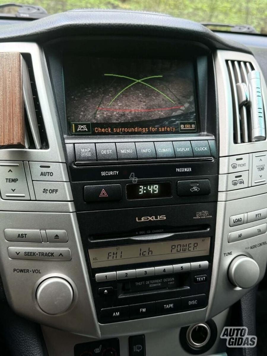 Melns Lexus RX 400h 2006 Kauņa, ar dzinēja tilpumu 3.30 L un nobraukumu 500 tūkst. km par 5999 €, foto 10 vietnē AUTOMOTO.COM.LV
