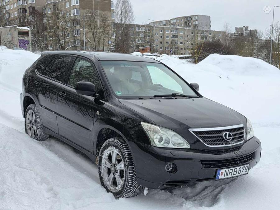 Melns Lexus RX 400h 2007 Viļņa, ar dzinēja tilpumu 3.31 L un nobraukumu 403 tūkst. km par 4200 €, foto 1 vietnē AUTOMOTO.COM.LV