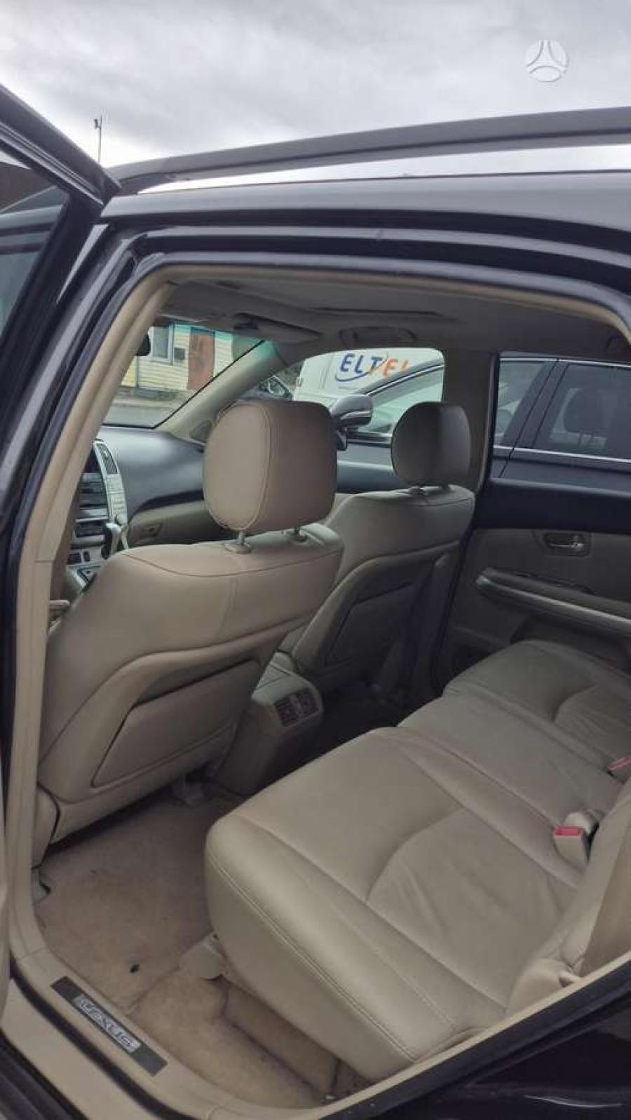 Melns Lexus RX 400h 2007 Kauņa, ar dzinēja tilpumu 3.31 L un nobraukumu 272 tūkst. km par 6300 €, foto 9 vietnē AUTOMOTO.COM.LV