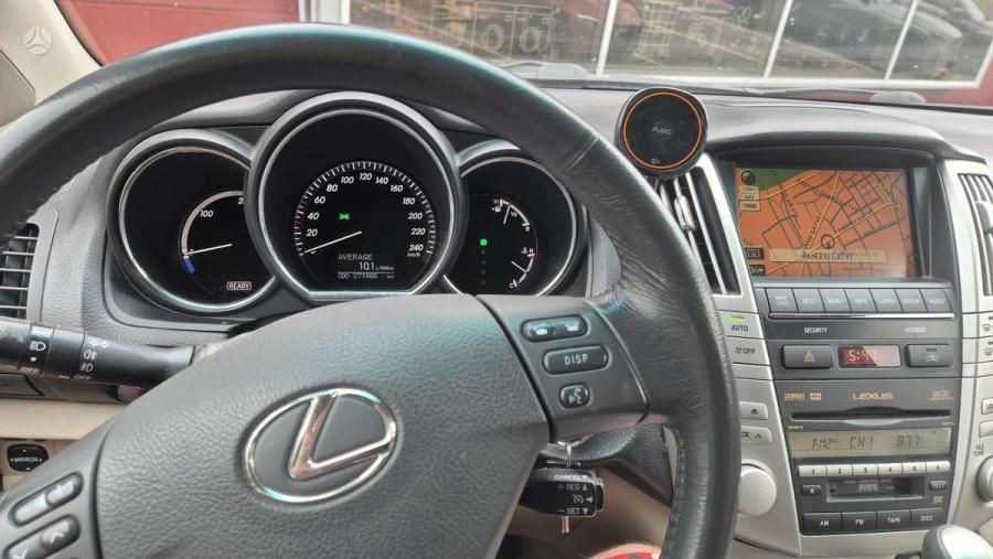 Melns Lexus RX 400h 2007 Kauņa, ar dzinēja tilpumu 3.31 L un nobraukumu 272 tūkst. km par 6300 €, foto 21 vietnē AUTOMOTO.COM.LV