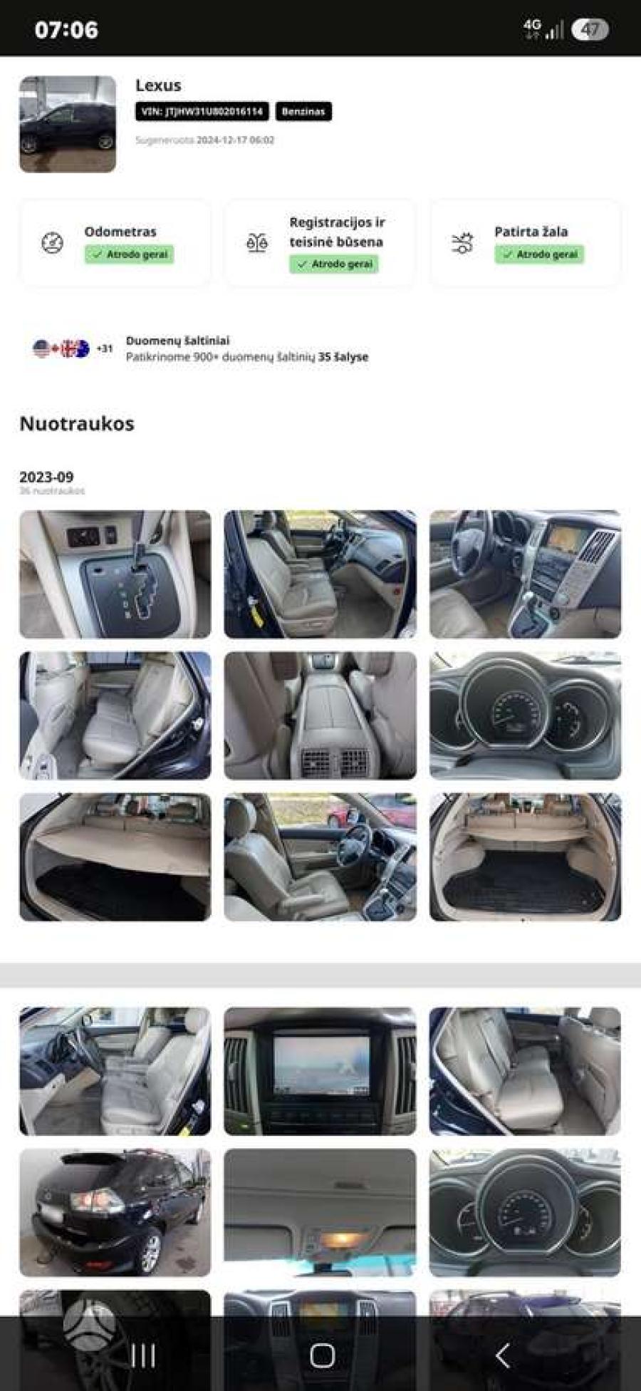 Melns Lexus RX 400h 2007 Kauņa, ar dzinēja tilpumu 3.31 L un nobraukumu 272 tūkst. km par 6300 €, foto 43 vietnē AUTOMOTO.COM.LV