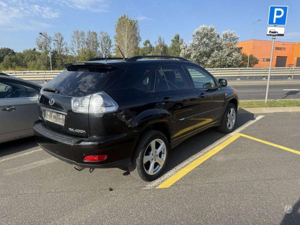 Black Lexus RX 400h 2007 in Vilnius, with an engine capacity of 3.31 L and mileage of 237 thousand km for 4850 €, photo 4 on AUTOMOTO.COM.LV