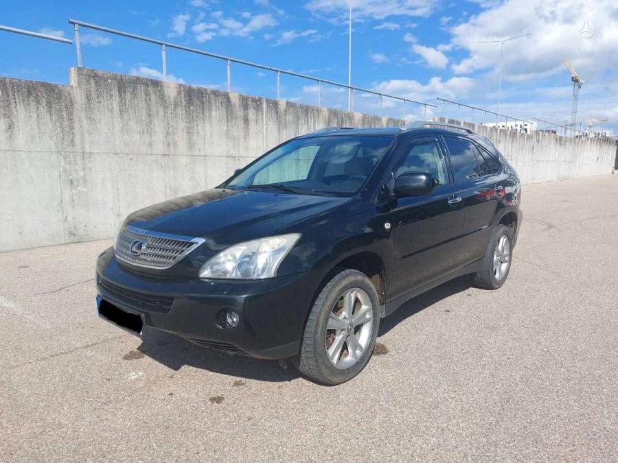 Black Lexus RX 400h 2008 in Vilnius, with an engine capacity of 3.31 L and mileage of 280 thousand km for 6500 €, photo 1 on AUTOMOTO.COM.LV