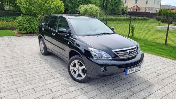 Black Lexus RX 400h 2008 in Vilnius, with an engine capacity of 3.31 L and mileage of 313 thousand km for 7400 €, photo 1 on AUTOMOTO.COM.LV