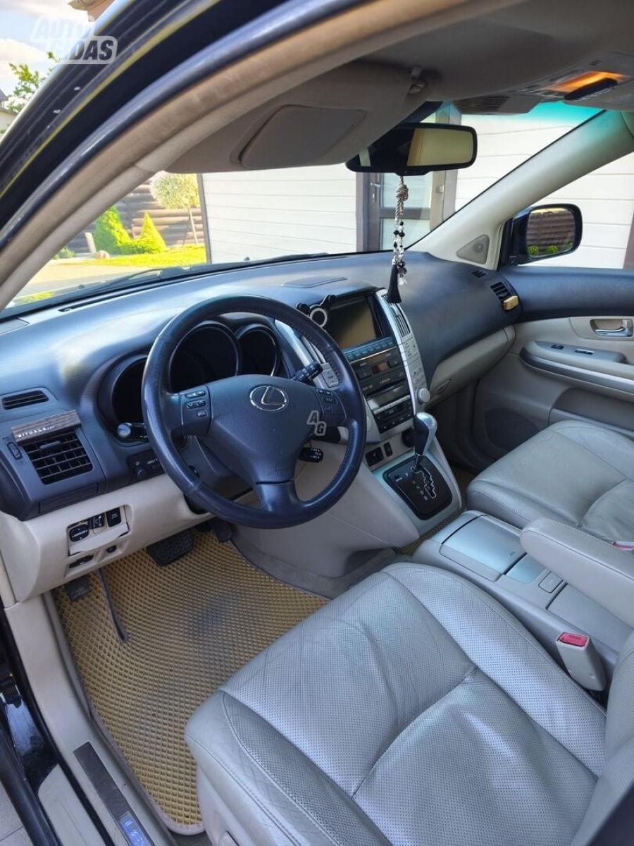 Black Lexus RX 400h 2008 in Vilnius, with an engine capacity of 3.30 L and mileage of 270 thousand km for 7400 €, photo 9 on AUTOMOTO.COM.LV