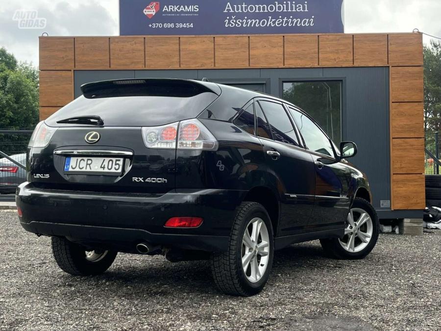 Black Lexus RX 400h 2008 in Kaunas, with an engine capacity of 3.30 L and mileage of 330 thousand km for 4699 €, photo 3 on AUTOMOTO.COM.LV
