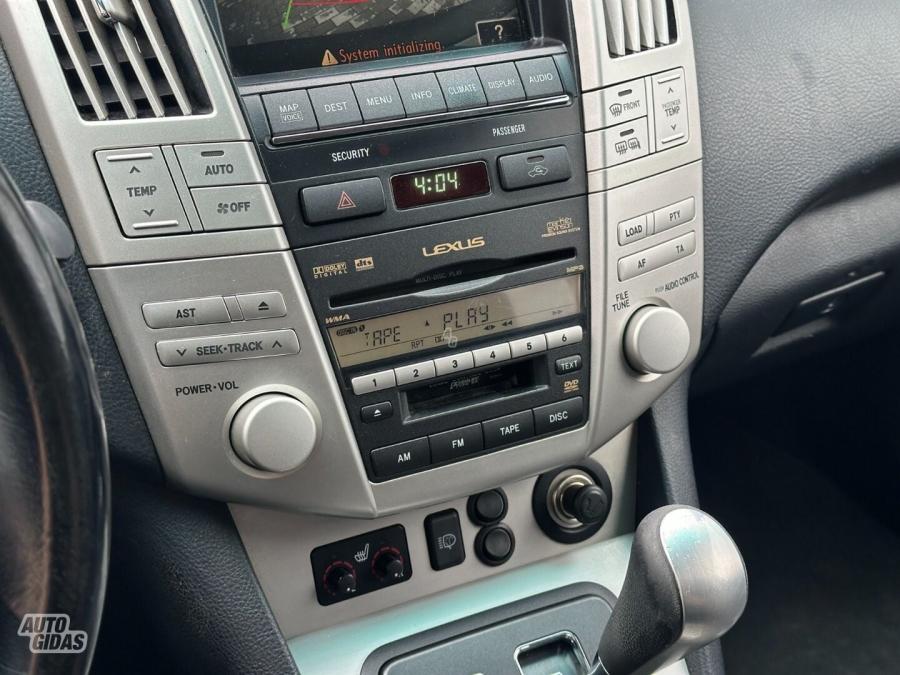 Black Lexus RX 400h 2008 in Kaunas, with an engine capacity of 3.30 L and mileage of 330 thousand km for 4699 €, photo 13 on AUTOMOTO.COM.LV