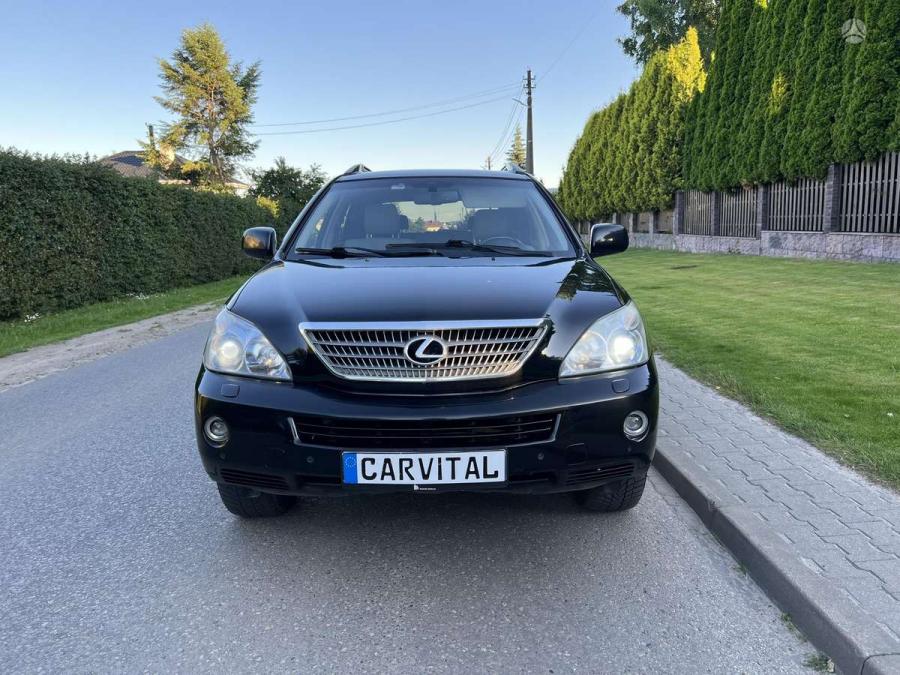 Black Lexus RX 400h 2008 in Vilnius, with an engine capacity of 3.30 L and mileage of 308 thousand km for 4499 €, photo 6 on AUTOMOTO.COM.LV