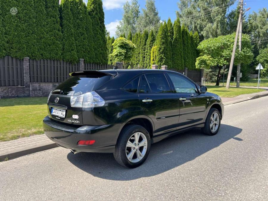 Melns Lexus RX 400h 2008 Viļņa, ar dzinēja tilpumu 3.30 L un nobraukumu 286 tūkst. km par 4850 €, foto 5 vietnē AUTOMOTO.COM.LV