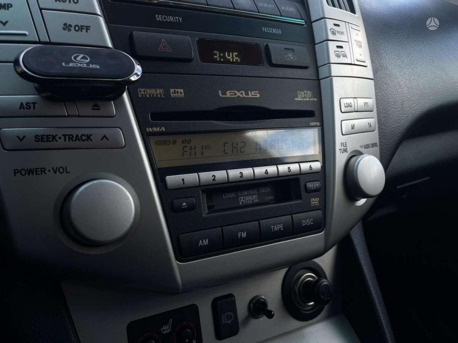 Melns Lexus RX 400h 2008 Viļņa, ar dzinēja tilpumu 3.30 L un nobraukumu 220 tūkst. km par 7299 €, foto 17 vietnē AUTOMOTO.COM.LV