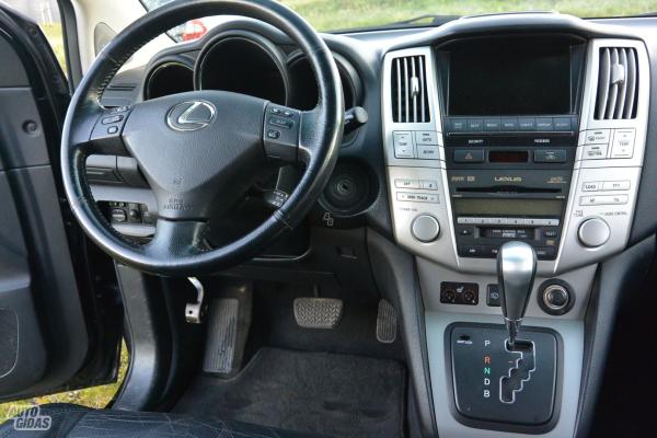 Black Lexus RX 400h 2008 in Vilnius, with an engine capacity of 3.30 L and mileage of 268 thousand km for 6400 €, photo 11 on AUTOMOTO.COM.LV