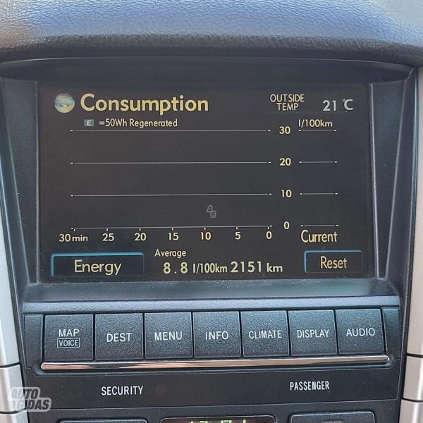 Melns Lexus RX 400h 2009 Trakai, ar dzinēja tilpumu 3.30 L un nobraukumu 343 tūkst. km par 7200 €, foto 10 vietnē AUTOMOTO.COM.LV