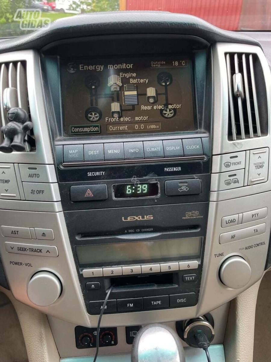 Lexus RX 400h 2006 Ukmergė, ar dzinēja tilpumu 3.30 L un nobraukumu 319 tūkst. km par 2600 €, foto 11 vietnē AUTOMOTO.COM.LV