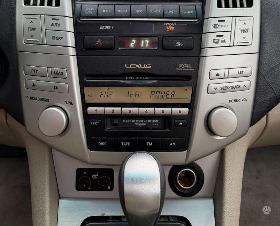 Pelēks Lexus RX 400h 2006 Viļņa, ar dzinēja tilpumu 3.31 L un nobraukumu 206 tūkst. km par 3450 €, foto 15 vietnē AUTOMOTO.COM.LV