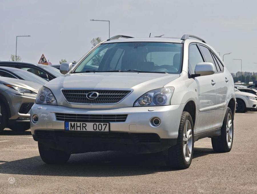 Grey Lexus RX 400h 2008 in Vilnius, with an engine capacity of 3.31 L and mileage of 355 thousand km for 7200 €, photo 1 on AUTOMOTO.COM.LV