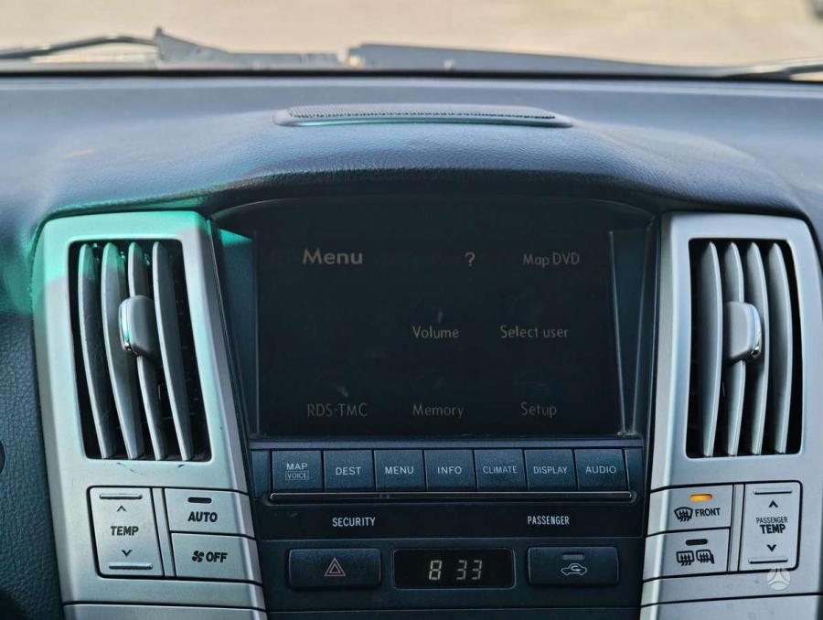 Grey Lexus RX 400h 2008 in Vilnius, with an engine capacity of 3.31 L and mileage of 355 thousand km for 7200 €, photo 12 on AUTOMOTO.COM.LV
