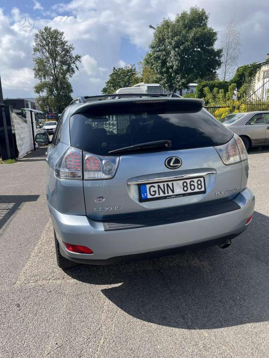 Grey Lexus RX 400h 2008 in Vilnius, with an engine capacity of 3.30 L and mileage of 240 thousand km for 5600 €, photo 4 on AUTOMOTO.COM.LV