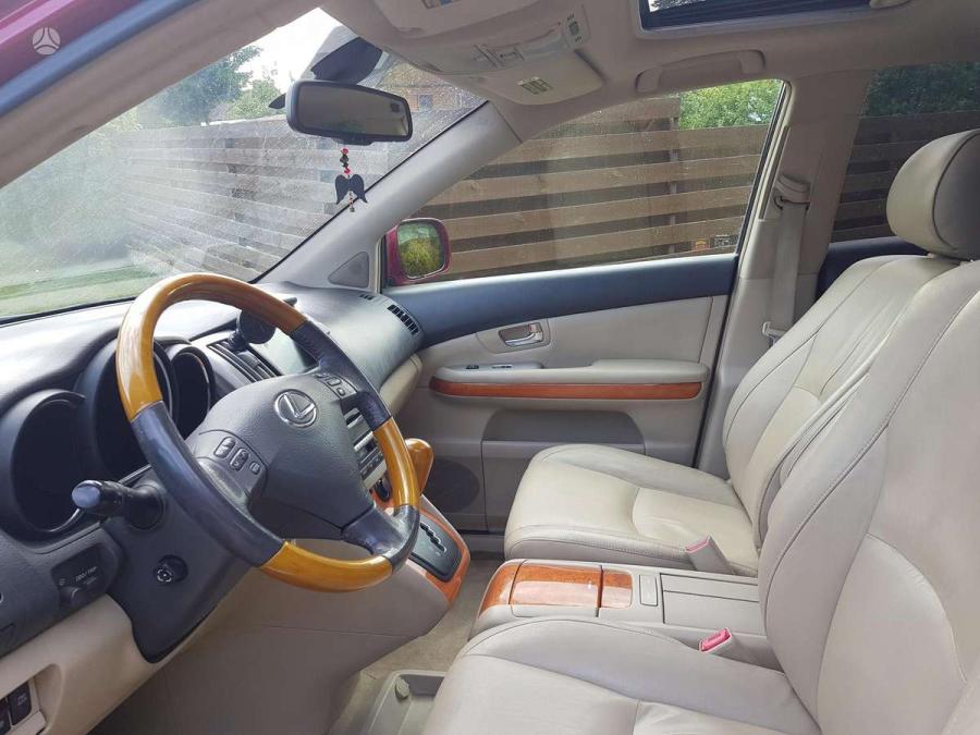 Red Lexus RX 400h 2008 in Vilnius, with an engine capacity of 3.31 L and mileage of 261 thousand km for 7500 €, photo 6 on AUTOMOTO.COM.LV