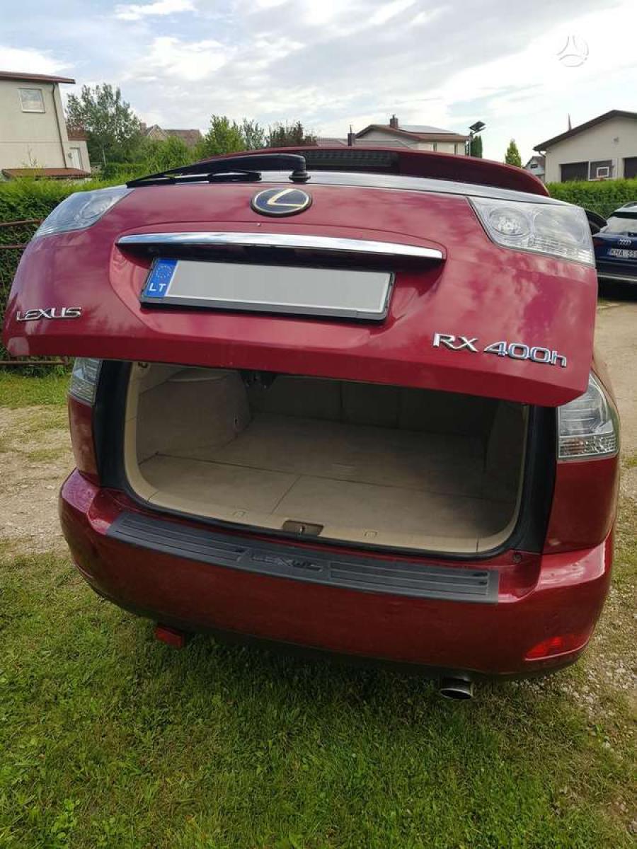 Red Lexus RX 400h 2008 in Vilnius, with an engine capacity of 3.31 L and mileage of 261 thousand km for 7500 €, photo 9 on AUTOMOTO.COM.LV