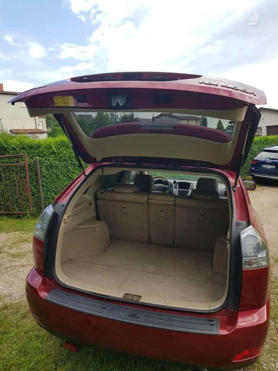 Red Lexus RX 400h 2008 in Vilnius, with an engine capacity of 3.31 L and mileage of 261 thousand km for 7500 €, photo 10 on AUTOMOTO.COM.LV
