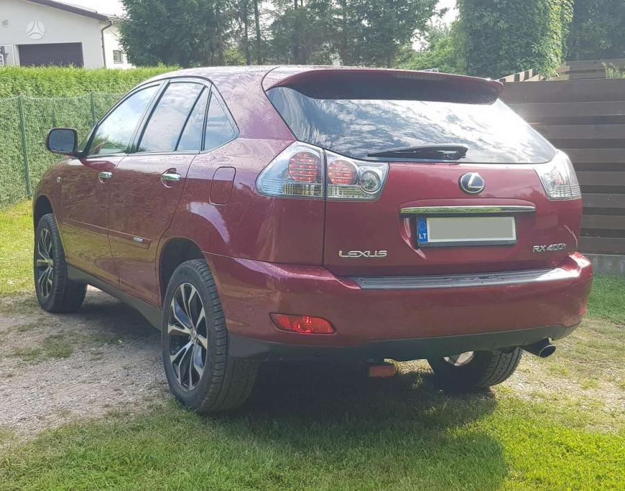 Red Lexus RX 400h 2008 in Vilnius, with an engine capacity of 3.31 L and mileage of 261 thousand km for 7500 €, photo 15 on AUTOMOTO.COM.LV