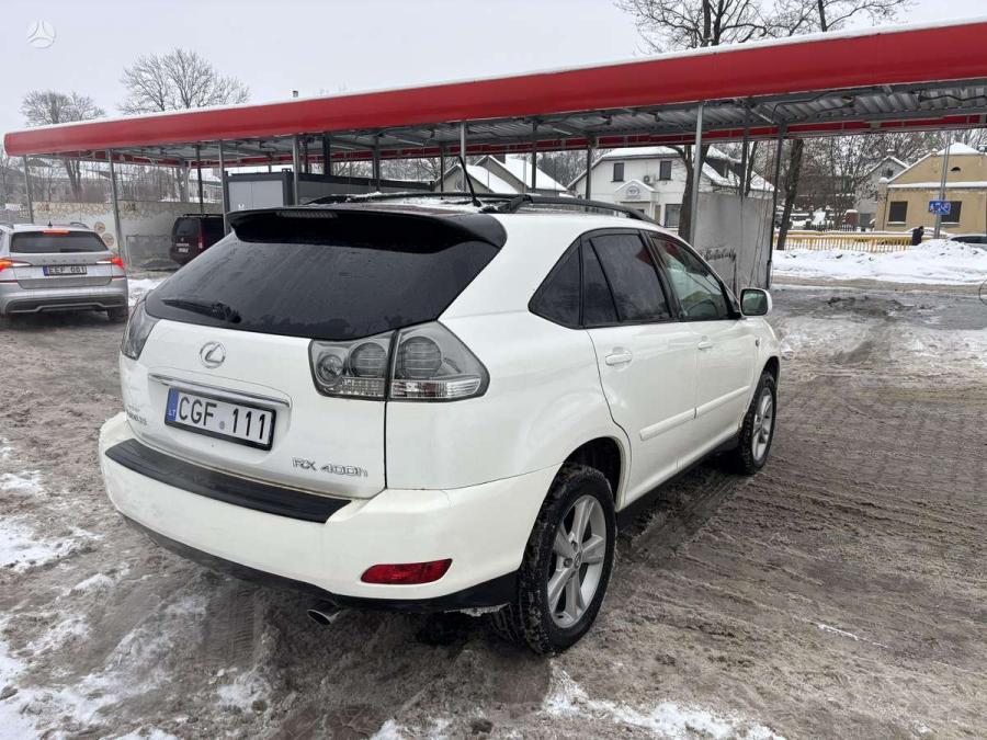 White Lexus RX 400h 2006 in Vilnius, with an engine capacity of 3.31 L and mileage of 272 thousand km for 3700 €, photo 2 on AUTOMOTO.COM.LV