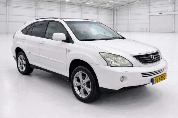 White Lexus RX 400h 2007 in Vilnius, with an engine capacity of 3.30 L and mileage of 379 thousand km for 6900 €, photo 1 on AUTOMOTO.COM.LV