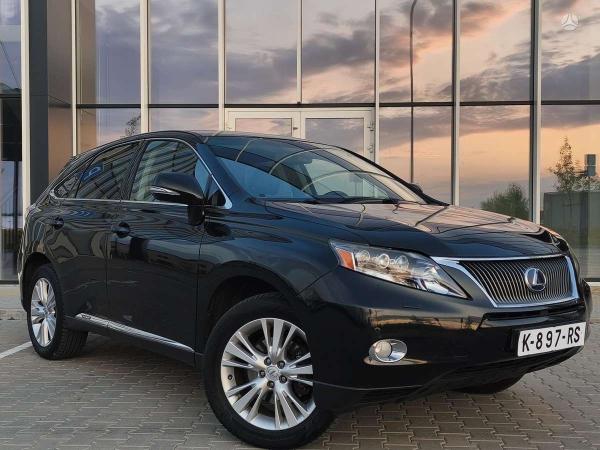 Melns Lexus RX 450h 2010 Viļņa, ar dzinēja tilpumu 3.50 L un nobraukumu 231 tūkst. km par 12950 €, foto 1 vietnē AUTOMOTO.COM.LV