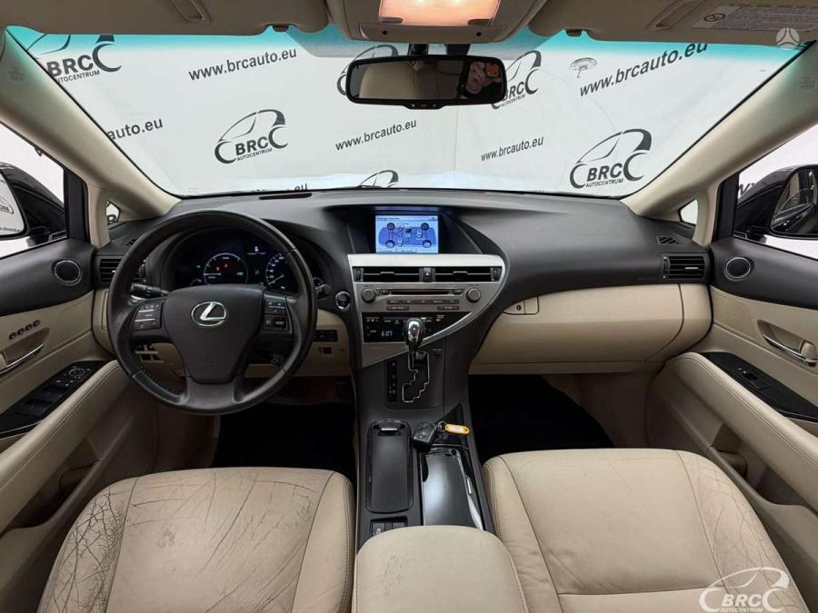 Black Lexus RX 450h 2012 in Vilnius, with an engine capacity of 3.46 L and mileage of 351 thousand km for 7900 €, photo 5 on AUTOMOTO.COM.LV