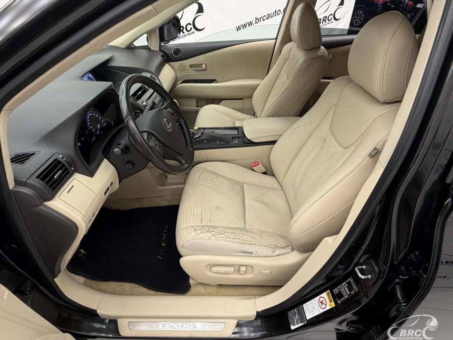 Black Lexus RX 450h 2012 in Vilnius, with an engine capacity of 3.46 L and mileage of 351 thousand km for 7900 €, photo 25 on AUTOMOTO.COM.LV