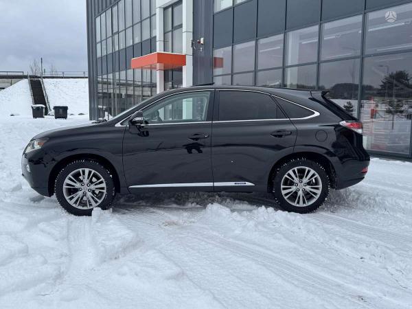 Black Lexus RX 450h 2013 in Vilnius, with an engine capacity of 3.46 L and mileage of 290 thousand km for 12950 €, photo 8 on AUTOMOTO.COM.LV