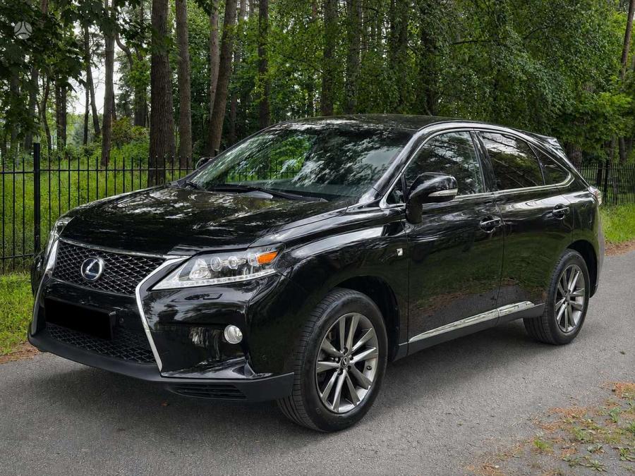 Black Lexus RX 450h 2014 in Vilnius, with an engine capacity of 3.46 L and mileage of 197 thousand km for 18700 €, photo 1 on AUTOMOTO.COM.LV