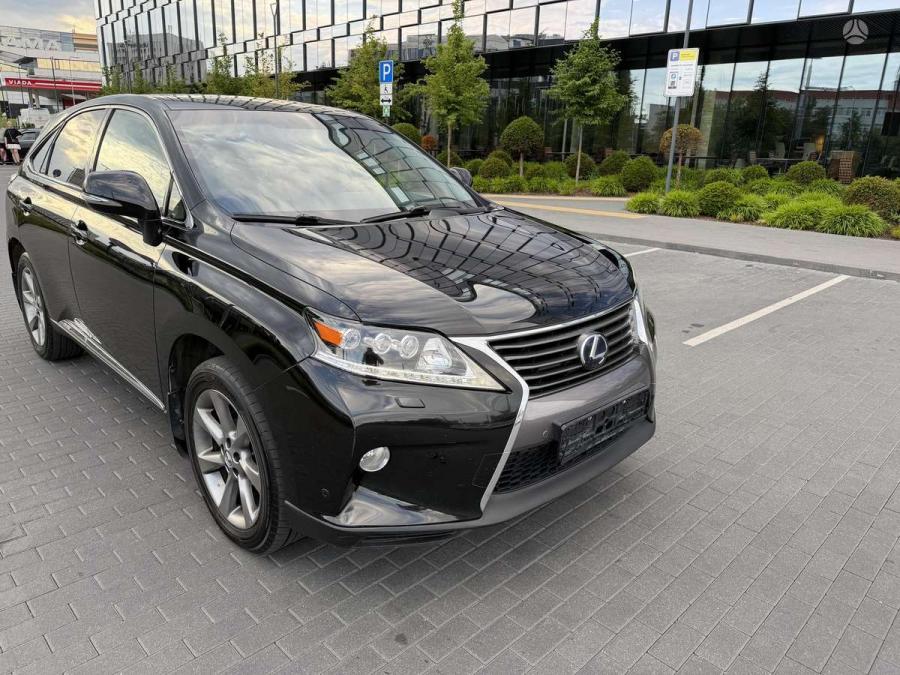 Black Lexus RX 450h 2014 in Vilnius, with an engine capacity of 3.46 L and mileage of 292 thousand km for 13650 €, photo 5 on AUTOMOTO.COM.LV