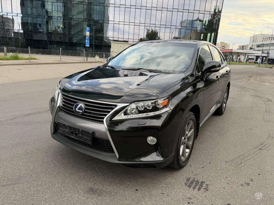 Black Lexus RX 450h 2014 in Vilnius, with an engine capacity of 3.46 L and mileage of 292 thousand km for 13200 €, photo 3 on AUTOMOTO.COM.LV