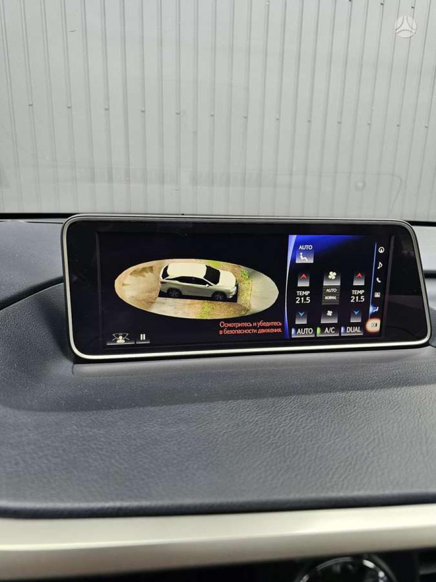 Black Lexus RX 450h 2016 in Vilnius, with an engine capacity of 3.46 L and mileage of 154 thousand km for 33555 €, photo 14 on AUTOMOTO.COM.LV