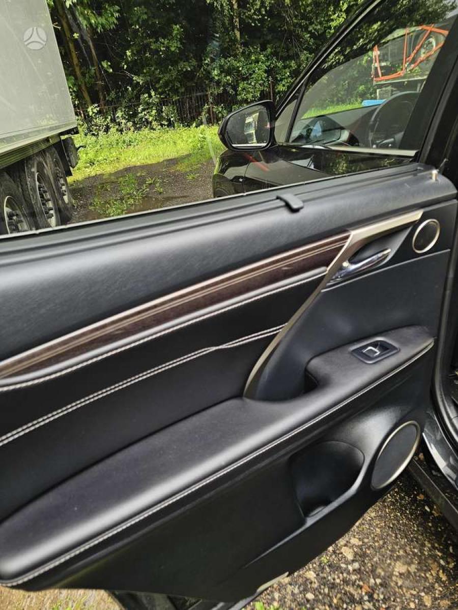 Black Lexus RX 450h 2016 in Vilnius, with an engine capacity of 3.46 L and mileage of 154 thousand km for 33555 €, photo 18 on AUTOMOTO.COM.LV