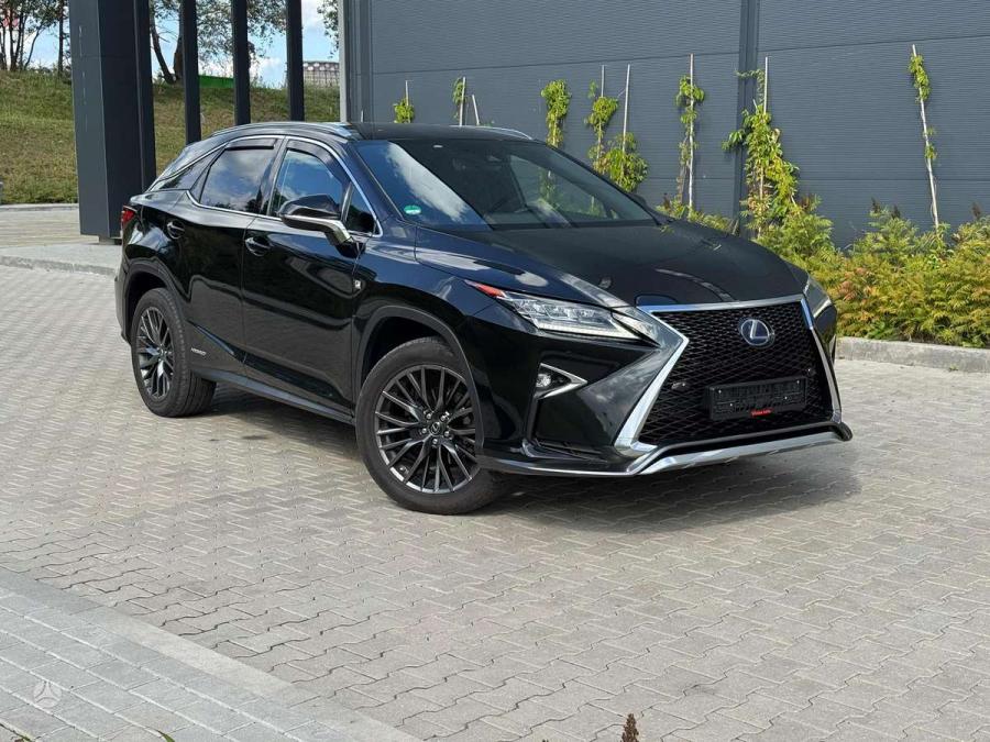 Black Lexus RX 450h 2016 in Vilnius, with an engine capacity of 3.46 L and mileage of 184 thousand km for 27200 €, photo 1 on AUTOMOTO.COM.LV