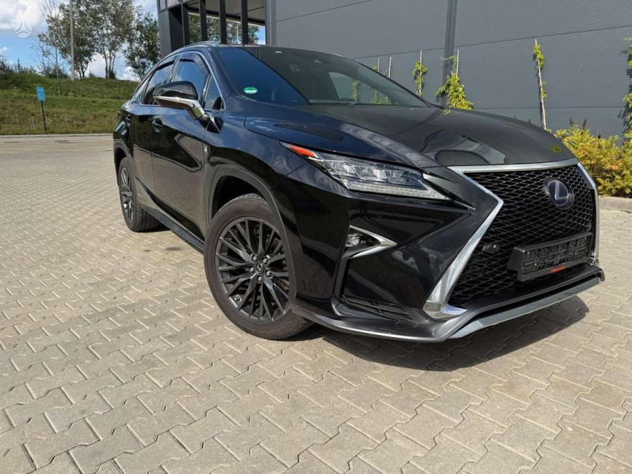 Black Lexus RX 450h 2016 in Vilnius, with an engine capacity of 3.46 L and mileage of 184 thousand km for 27200 €, photo 4 on AUTOMOTO.COM.LV