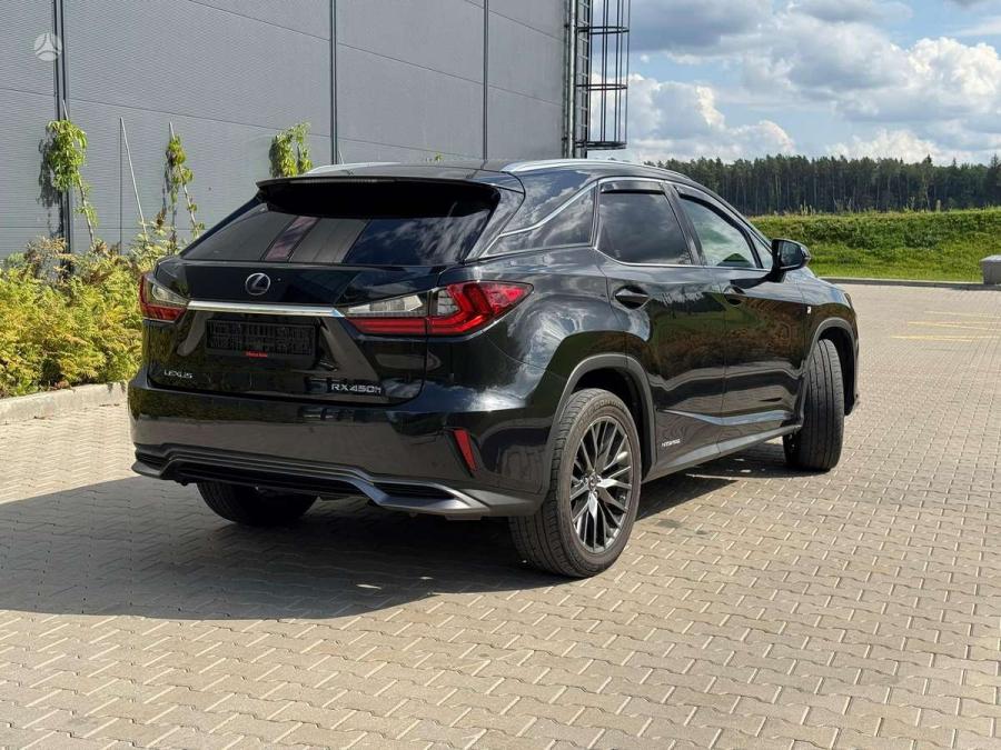 Black Lexus RX 450h 2016 in Vilnius, with an engine capacity of 3.46 L and mileage of 184 thousand km for 27200 €, photo 16 on AUTOMOTO.COM.LV