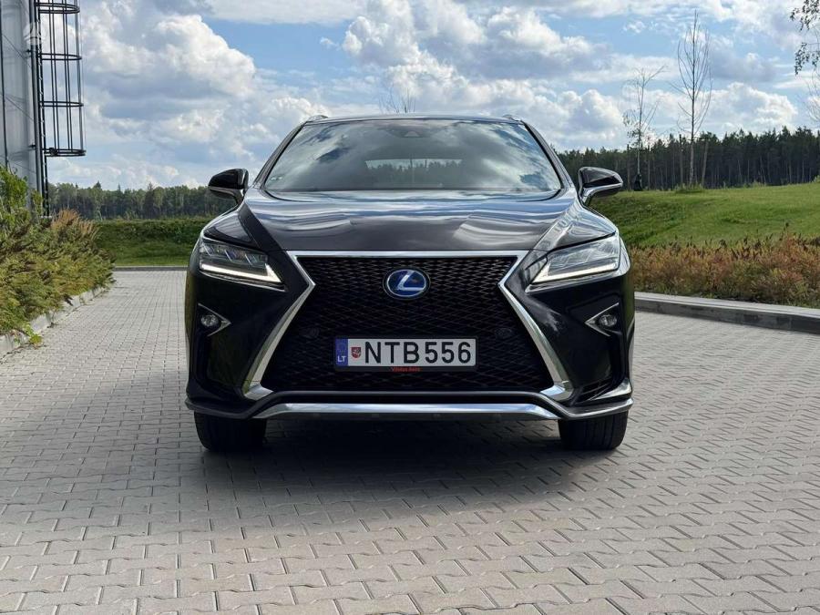 Black Lexus RX 450h 2016 in Vilnius, with an engine capacity of 3.46 L and mileage of 184 thousand km for 27200 €, photo 25 on AUTOMOTO.COM.LV