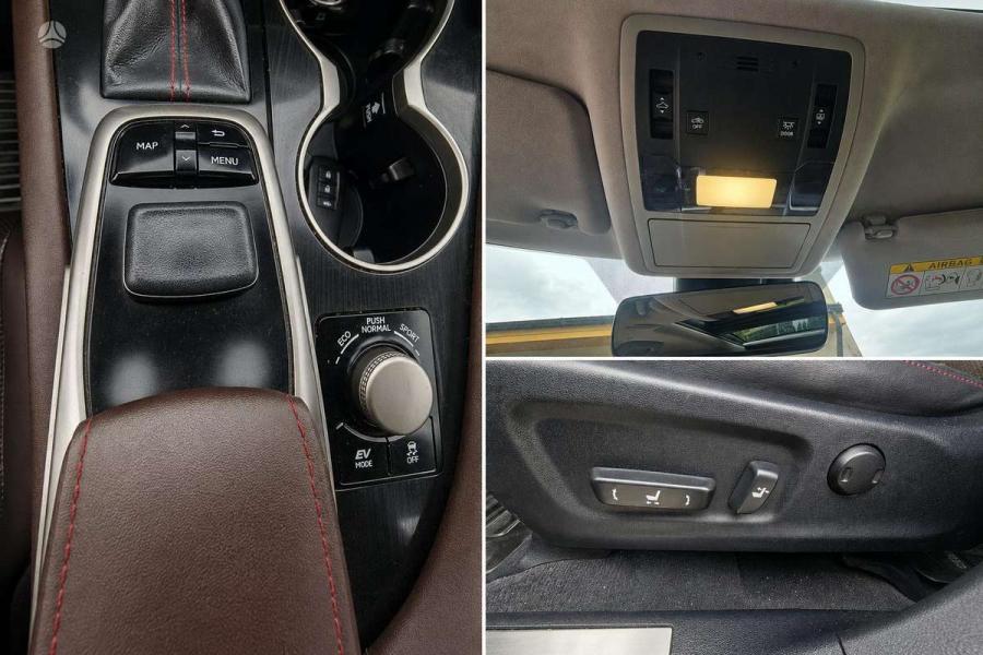 Black Lexus RX 450h 2017 in Alytus, with an engine capacity of 3.46 L and mileage of 379 thousand km for 21390 €, photo 10 on AUTOMOTO.COM.LV