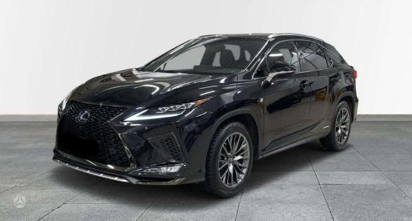 Black Lexus RX 450h 2021 in Vilnius, with an engine capacity of 3.46 L and mileage of 64 thousand km for 49999 €, photo 1 on AUTOMOTO.COM.LV