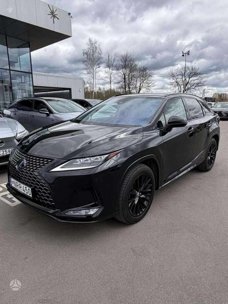 Black Lexus RX 450h 2022 in Vilnius, with an engine capacity of 3.46 L and mileage of 93 thousand km for 47000 €, photo 1 on AUTOMOTO.COM.LV