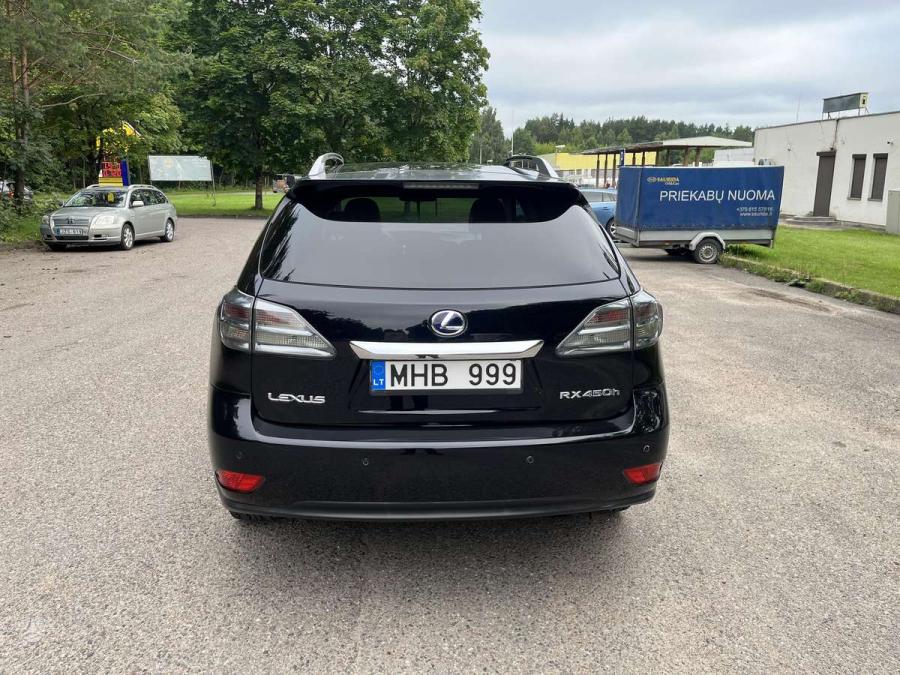 Blue Lexus RX 450h 2010 in Vilnius, with an engine capacity of 3.50 L and mileage of 291 thousand km for 9450 €, photo 9 on AUTOMOTO.COM.LV