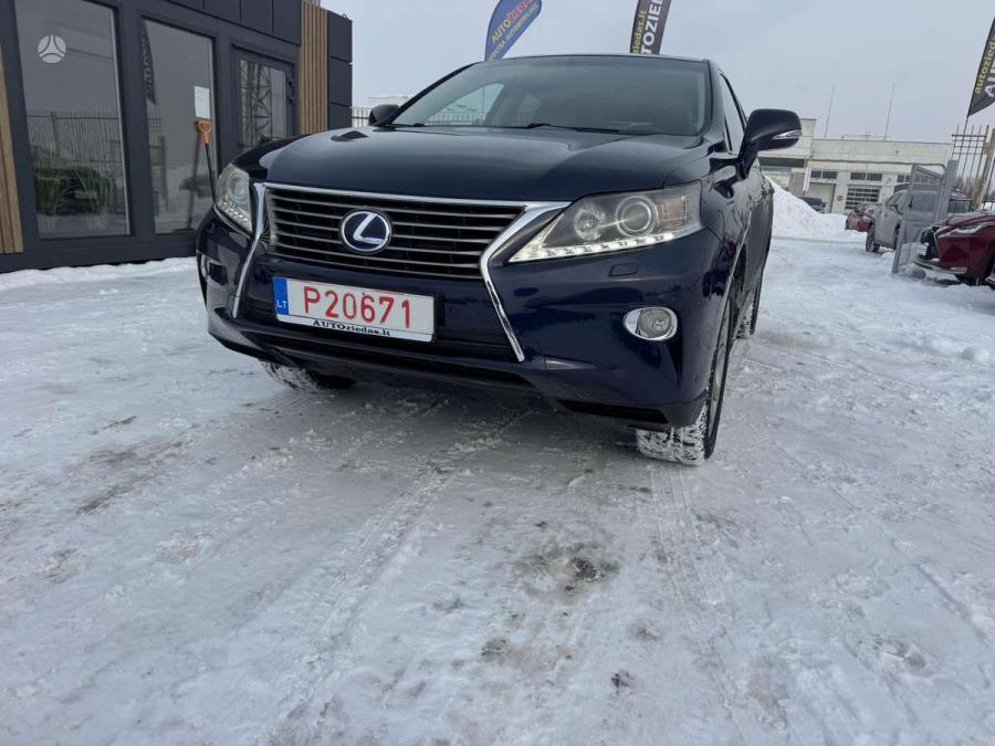 Blue Lexus RX 450h 2013 in Panevezys, with an engine capacity of 3.50 L and mileage of 203 thousand km for 14700 €, photo 2 on AUTOMOTO.COM.LV