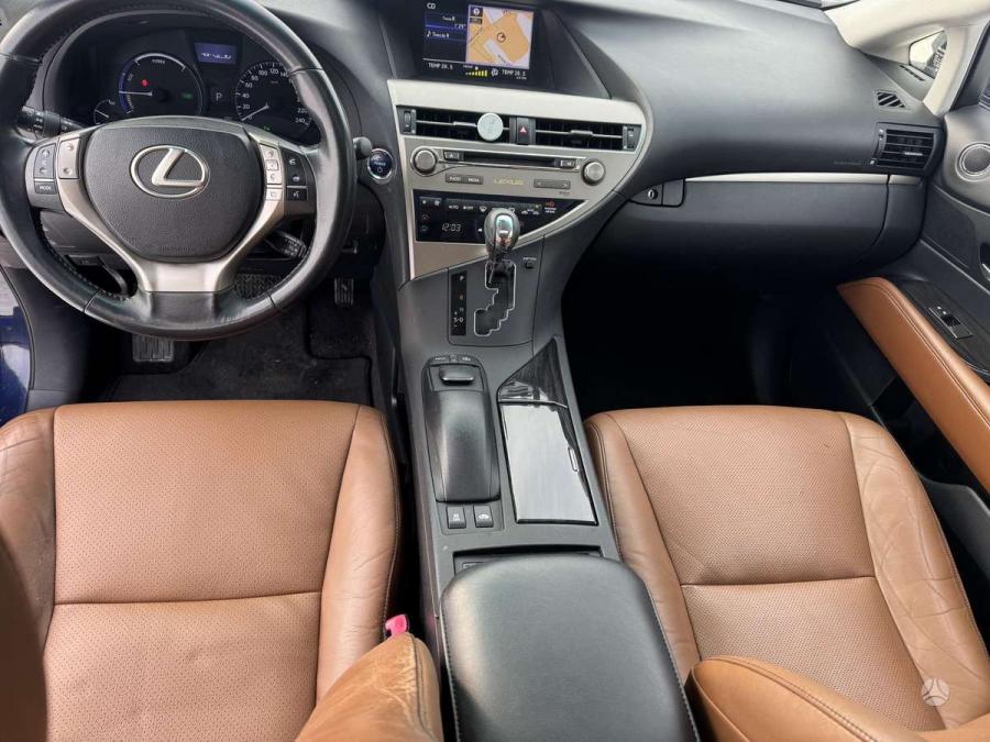 Blue Lexus RX 450h 2013 in Panevezys, with an engine capacity of 3.50 L and mileage of 203 thousand km for 14700 €, photo 15 on AUTOMOTO.COM.LV