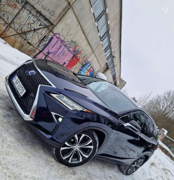 Blue Lexus RX 450h 2016 in Vilnius, with an engine capacity of 3.46 L and mileage of 133 thousand km for 29000 €, photo 1 on AUTOMOTO.COM.LV